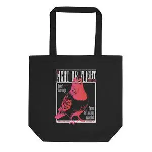 ANCHOR & CREW Eight Fight Or Flight Club Editions Recycled Cotton Tote Bag - Black