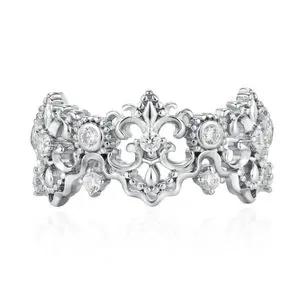 AZURA JEWELRY NEW YORK Briar Spell Ring In White Gold Vermeil - Silver