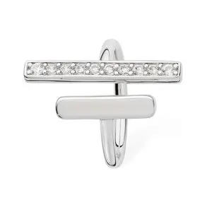 LUCY QUARTERMAINE Double Key Ring - Silver
