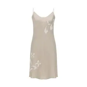 BOCAN COUTURE Neutrals Miss Elia Short Rayon Nightgown With Lace - Beige