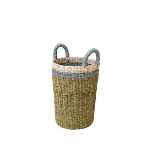 Likhâ Olive Handwoven Vase Basket - Green