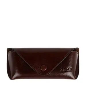 TIME RESISTANCE Leather Glasses Case A High Wind In Jamaica - Brown