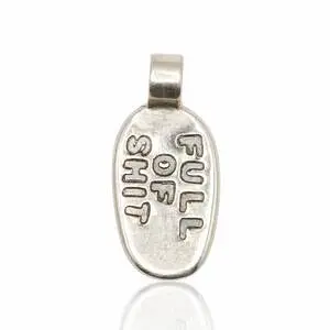 THE LILA LOBSTER Full Of Sh*t Charm - Silver