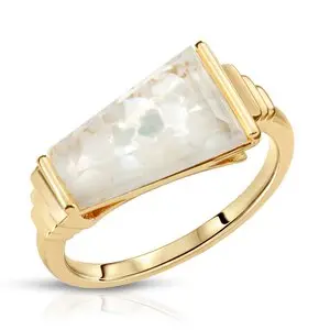 GLAMROCKS JEWELRY Delano Ring- Mother Of Pearl - Gold