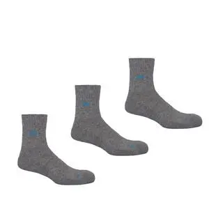 PEPER HAROW - MADE IN ENGLAND Three Pack Quarter Recycled Sport Socks - Grey