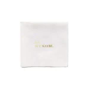 BELL'INVITO No. But Maybe. Beverage Napkins - White