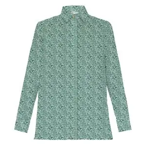 MY PAIR OF JEANS Italian Panama-cotton Printed Shirt