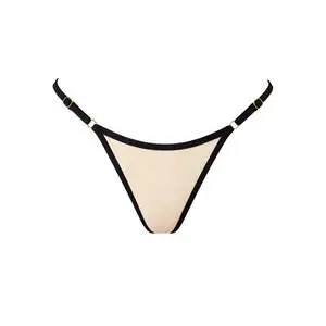 IVY SWIMWEAR Neutrals / Rosella Black In Nude Mesh Bottoms - Brown