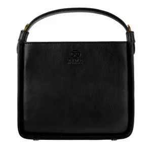 TIME RESISTANCE Leather Handbag In Alms For Oblivion - Black