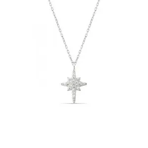 SPERO LONDON Northern Star Polaris Starburst Sterling Necklace - Silver