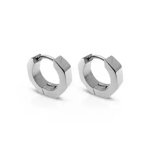 EVER JEWELLERY Motum Waterproof Huggie Hoop Earrings - Silver