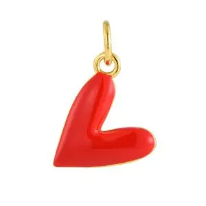 PINNOLE Gold Heart Charm - Red