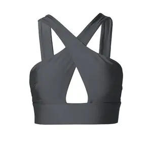 AGGI BY HALEWSKI Isla Smoked Pearl Crop Top - Black