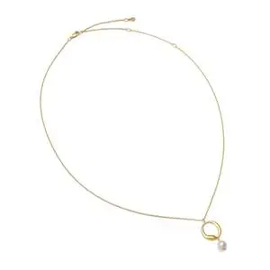 ONNA LONDON Heritage Signature Pearl Necklace - Gold