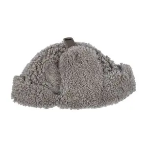 OWEN BARRY Sheepskin Curly Trapper Suki Mole - Grey