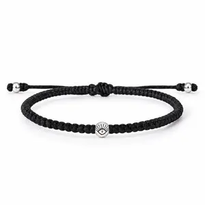 HARBOUR UK The Protector Sterling Silver Evil Eye Bracelet - Black