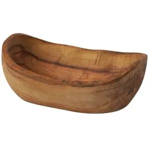 GREYMINT Yaya Olive Wood Wonky Bowl - Brown