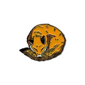 MAKE HEADS TURN Orange / Black Enamel Pin Fox - Orange/black