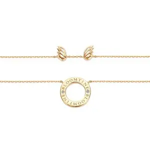 BLOOMTINE | EARTH ANGEL HQ Mini Halo Wings™ Diamond & Solid Angel Necklace - Gold