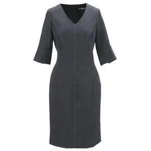 SMART AND JOY Short Dress With Contrasted Stitching - Black