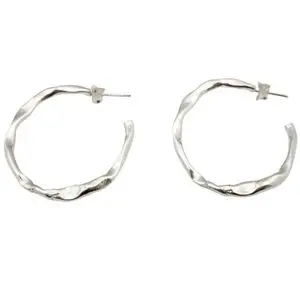 KAREN HALLAM Stella Hoops - Silver