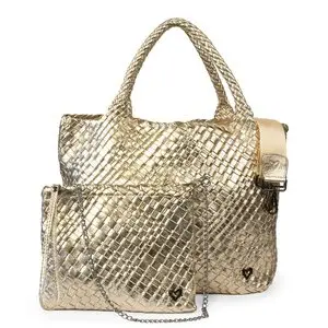 PRENELOVE London Large Woven Totes - Gold