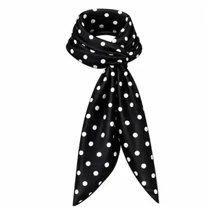 ELIZABETH DIAMANT Black / White Black Polka-dot Scarf - Black/white