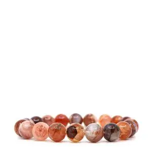 Shar Oke Neutrals Fire Hematoid Quartz Bracelet - Red