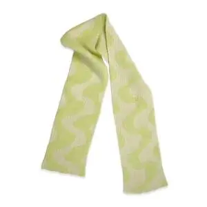 CCY CURRENCY Wavey Mohair Scarf Lime / Popcorn - Green