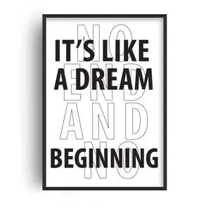 FANCLUB It's Like A Dream Retro Music Giclée Art Print A2 - Black