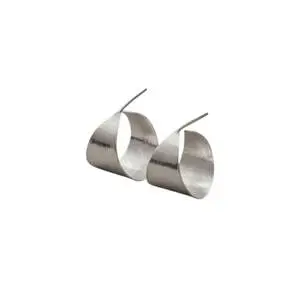 ORIAKU STUDIO Lingo Earrings Plated Hoops Handcrafted In Senegal West Africa - Silver
