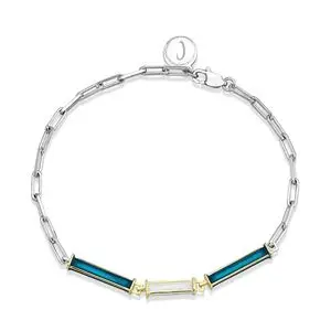 C|ND|N BY CANDAN BALTO Megaron & Green Enamel Bracelet - Silver