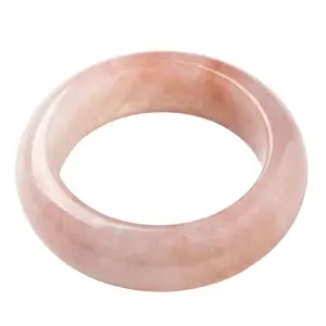 SEREE Peach Blossom Jade Stone Ring - Pink
