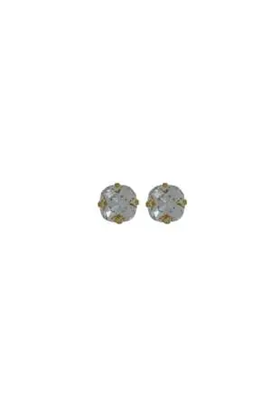 VICKISARGE Neutrals The Little Clear Stud In Gold - Yellow