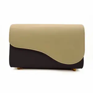 RISEMBERG Brown / Yellow Cal·la Bag In Cocoa With Vanilla Flap - Brown/yellow