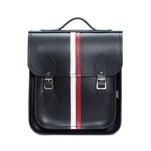 ZATCHELS Blue / White / Red Handmade Leather City Backpack Plus British Edit - Blue/white/red