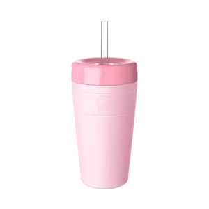 KEEPCUP Commuter Cold Cup With Straw Lid 16oz/454ml Stainless Steel Reusable Coffee Cup Pashmak - Pink