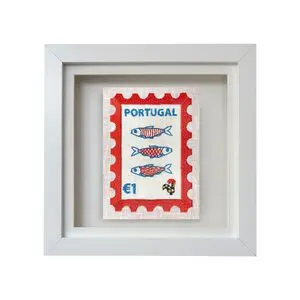LILLY LOVES Portugal Embroide Stamp Artwork - Red