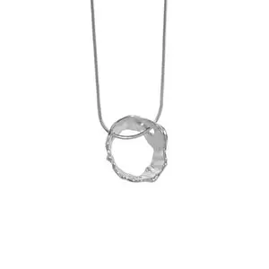 JANUS EDINBURGH Sterling Findhorn Textured Whirlpool Necklace Pendant - Silver