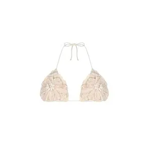 AGUACLARA Neutrals La Perle Triangle Top - Yellow