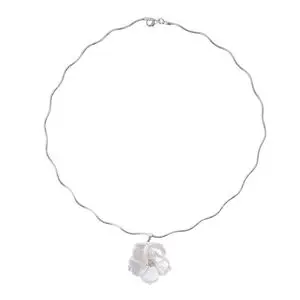 THE LINK BETWEEN Renata Necklace In White Gold Vermeil - Silver