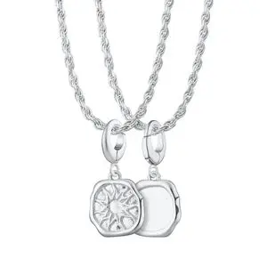 LILY CHARMED Sterling Manifest Energy Charm Necklace With Twisted Rope Chain - Silver