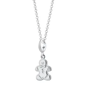 LILY CHARMED Sterling Gingerbread Biscuit Charm Necklace - Silver