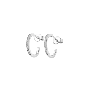 LUCY QUARTERMAINE Skinny Drip Hoops - Silver