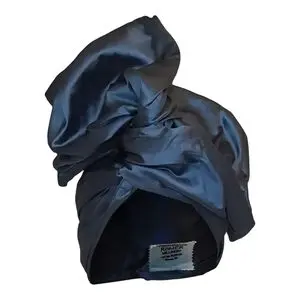 ROMER MILLINERY Twisturban Turban In Silk Shantung Cornflower - Blue