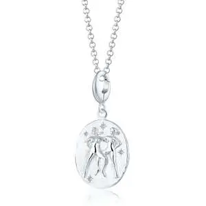 LILY CHARMED Sterling Gemini Zodiac Charm Necklace Star Sign Necklace - Silver