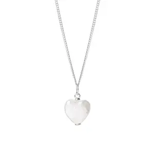 MURU Pearl Heart Necklace - Silver