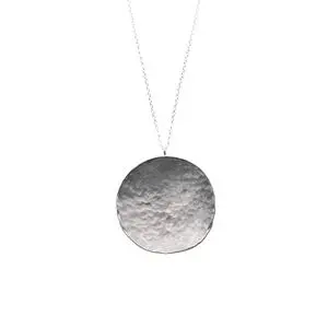 SILVER MOON Sterling Necklace With Pendant Moon's Mirror - Silver