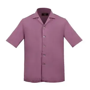 DAVID WEJ Kingston Linen Blend Shirt Rouge