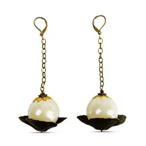 BELLUS DOMINA Large Lotus Flower Earrings